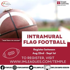Campus Rec: Intramural Flag Football Registration | Temple University